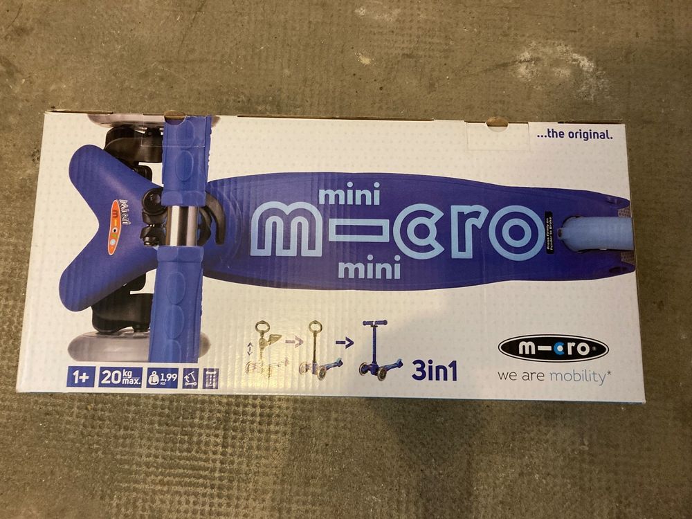 MICRO MINI Deluxe 3in1 Trottinette bis 20kg, blau | Kaufen auf Ricardo