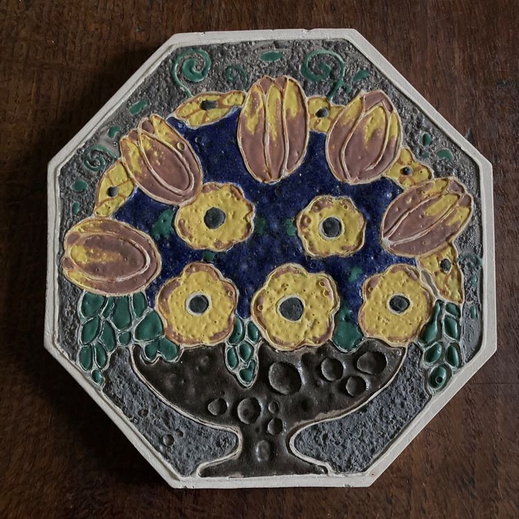 Carreau céramique octagonal motif de fleurs Art déco 1915 | Kaufen auf ...