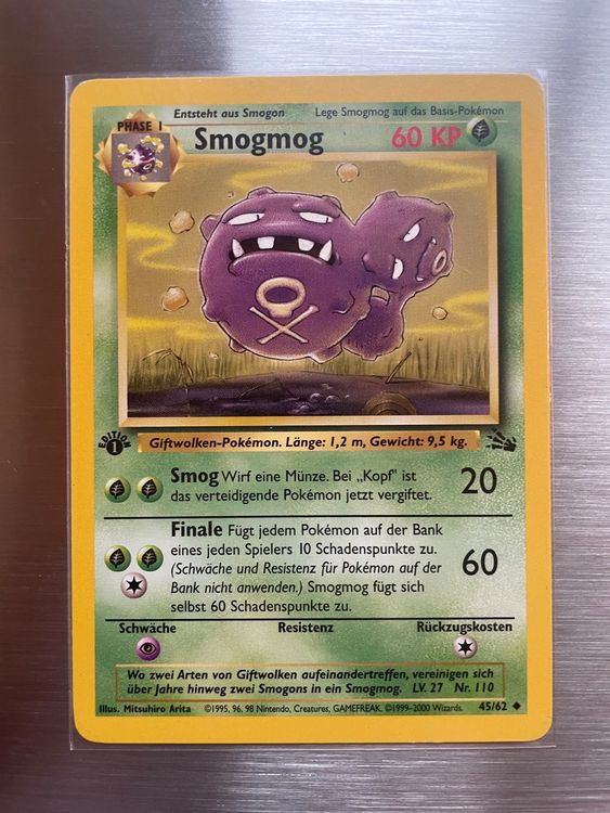 Smogmog 1. Edition Fossil FO45, Deutsch, Pokemon | Kaufen auf Ricardo