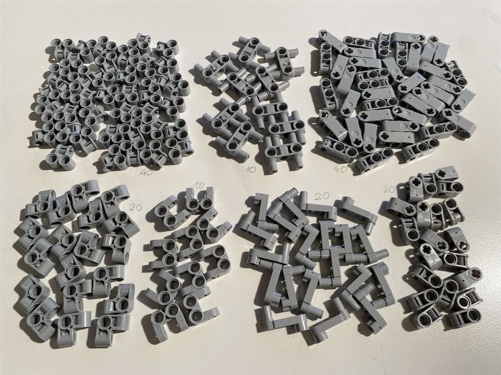 Lego*160*Technikteile*hellgrau*R24C | Kaufen auf Ricardo