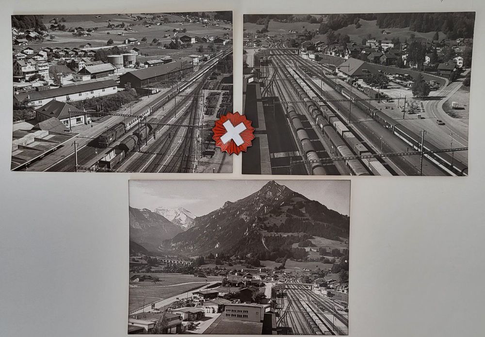 BLS - BAHNHOF FRUTIGEN - alte ANLAGE - 3 Photo's - 10 x 15cm | Acheter ...