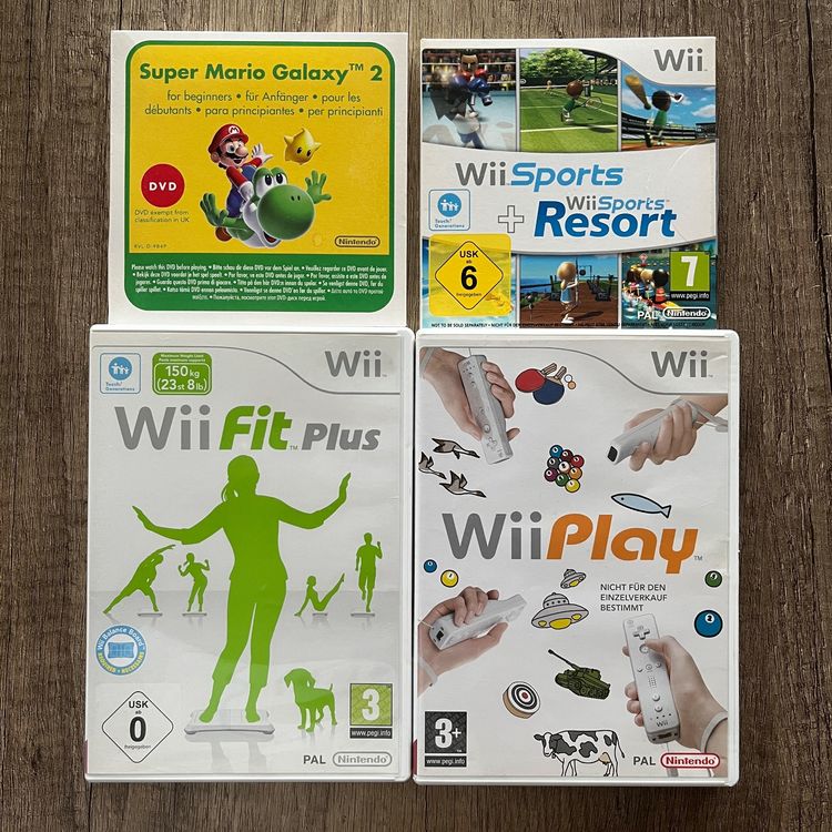 Wii Fit Plus, Wii Play, Wii Sports, Supermario Galaxy 2 DVD | Kaufen ...