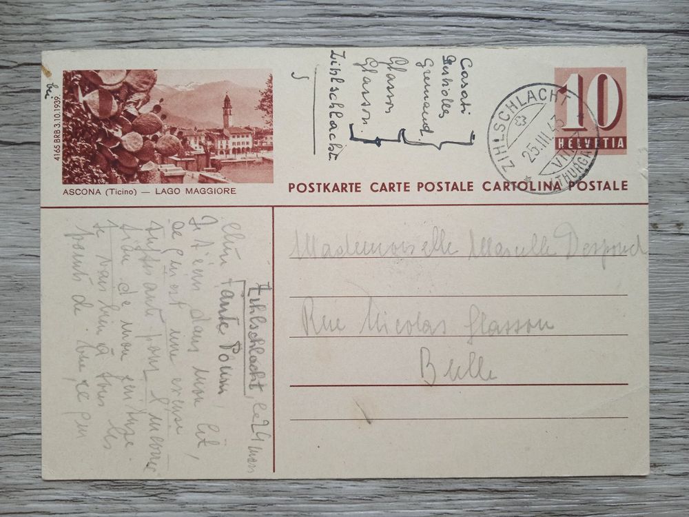 TR20 Carte Postale + Timbre Suisse 1943 | Kaufen auf Ricardo