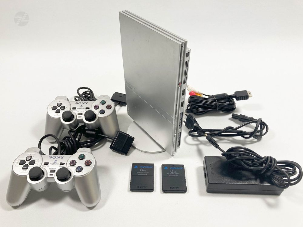 Sony Playstation 2 Slim PS2 Konsole + 2 Controller Silber | Kaufen auf ...