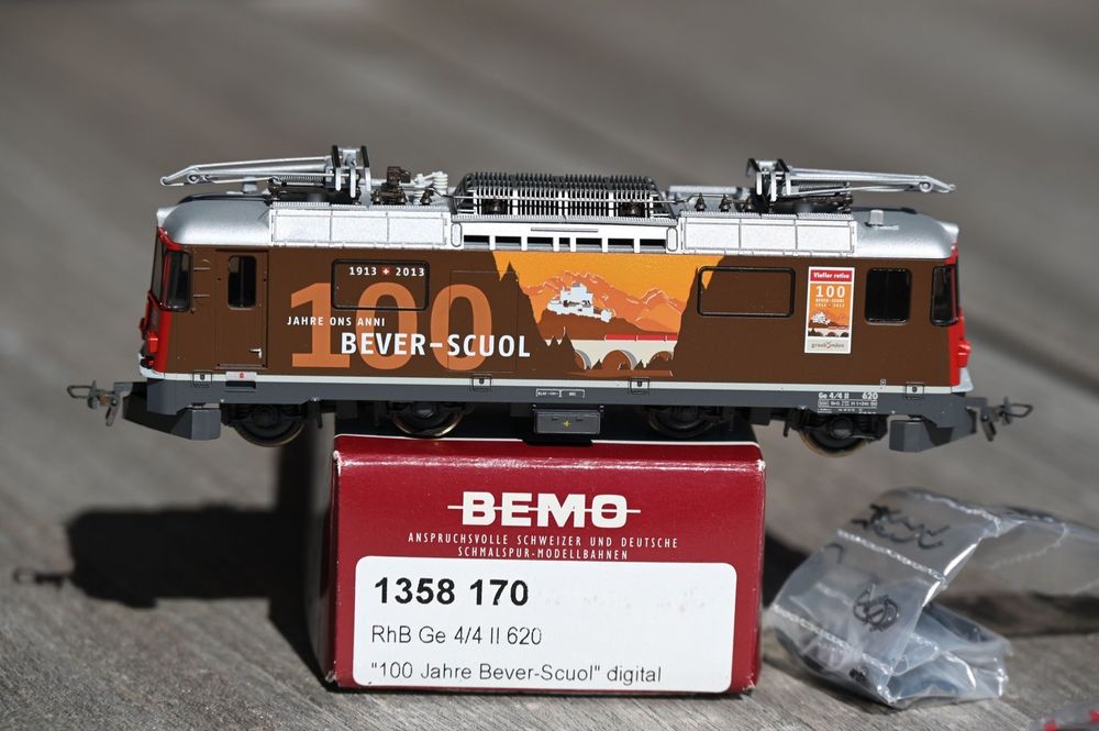 RhB H0m Bemo Ge 4/4 II 620 100 Jahre Bever Scuol digital | Acheter sur ...