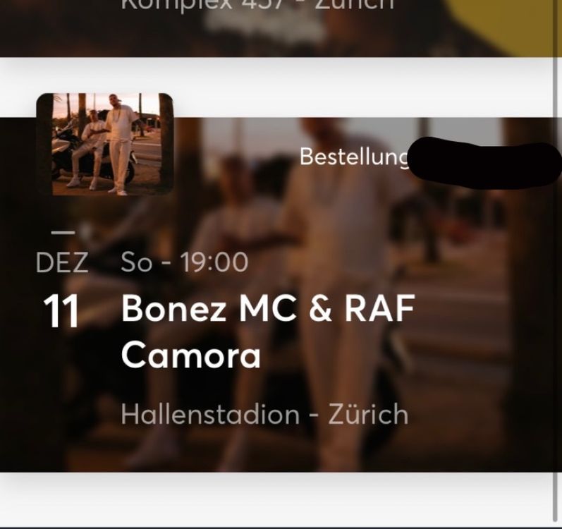Palmen aus Plastik 3 (2 Tickets) Bonez MC & Raf Camora | Kaufen auf Ricardo