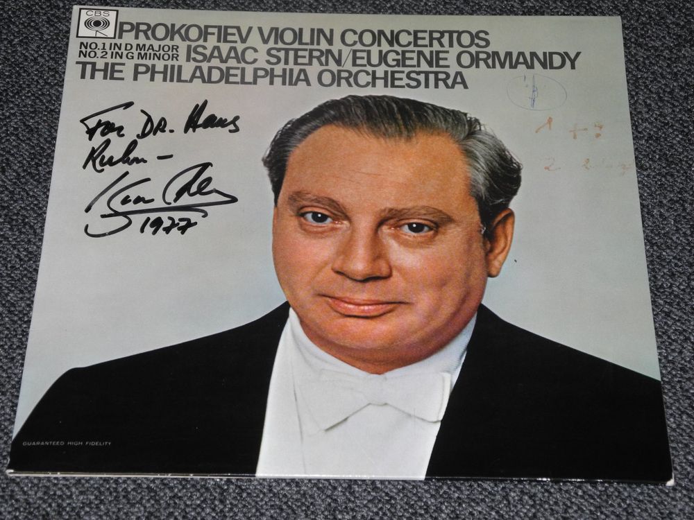 PROKOFIEV: VIOLINKONZERTE - ISAAC STERN -CBS UK -MIT WIDMUNG | Acheter ...