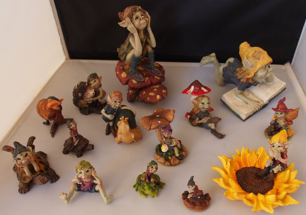 14x pixies elfes, trolls, gnômes tortues, escargot, hérisson | Acheter sur Ricardo