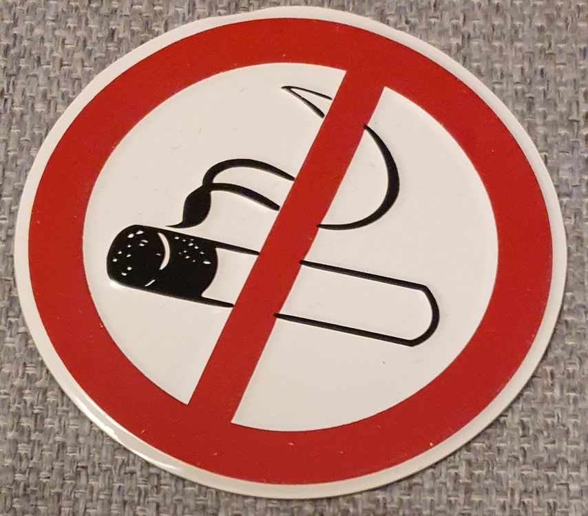 Nichtrauchen, Rauchen Verboten Schild, ca. 10 cm Durchmesser | Kaufen ...