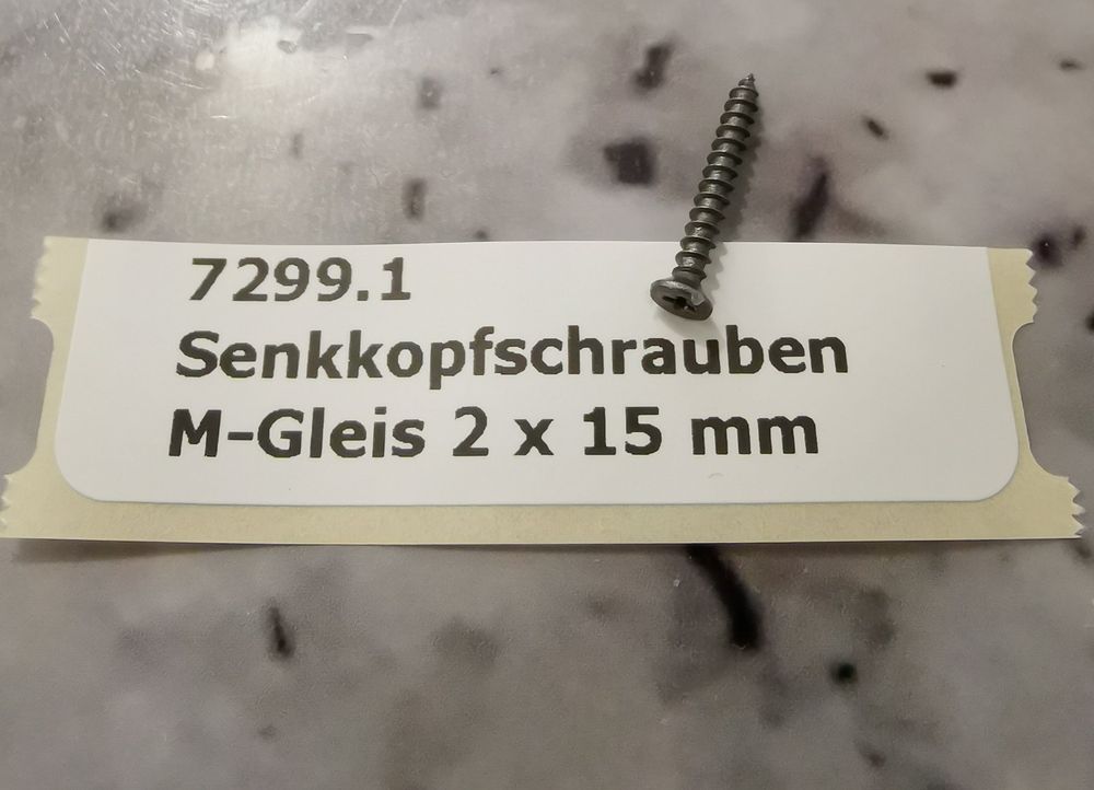 Märklin 7299.1 Senkkopfschrauben M-Gleis 2x15mm 100 Stk. | Kaufen auf ...