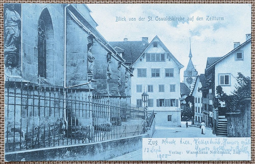 Zug «Blick St. Oswaldskirche auf Zeitturm 1905; Warenhaus | Kaufen auf Ricardo