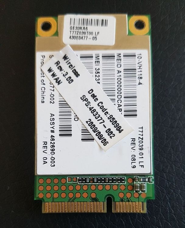 Qualcomm 2723A-UNDP1 GOBI PCI-E 3G GSM Mobile Broadband Card | Kaufen ...