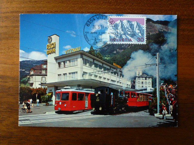 Maximumkarte 100 Jahre Vitznau - Rigi -Bahn 1871 - 1971 | Kaufen auf Ricardo
