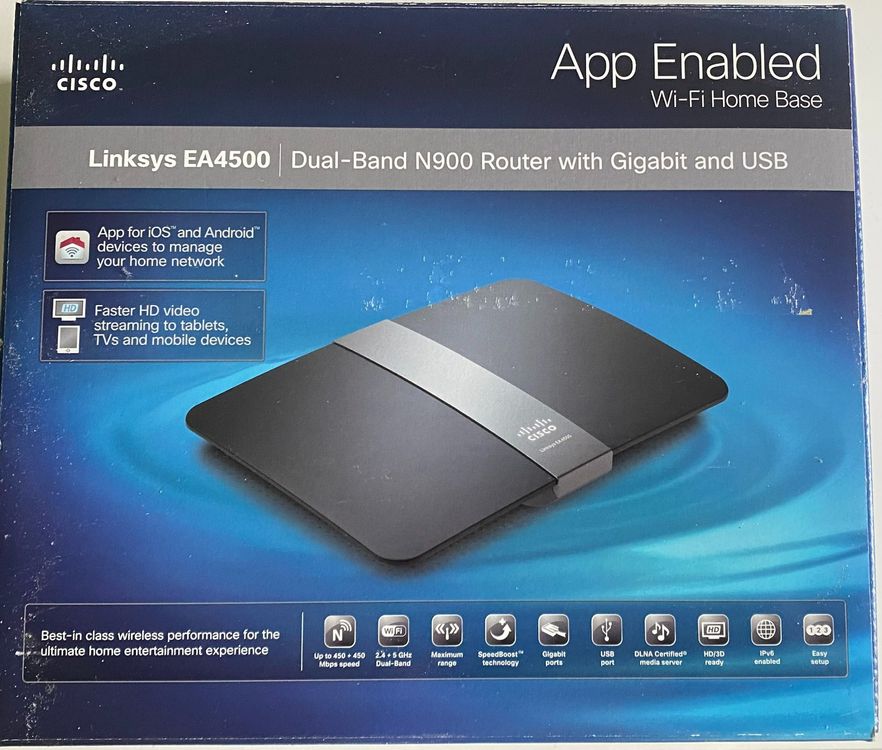 CISCO Router Wireless N900 Linksys EA4500 | Kaufen auf Ricardo