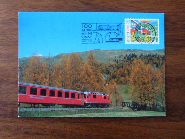Maximumkarte 100 jahre Rhätische Bahn 1889 - 1989 | Kaufen auf Ricardo
