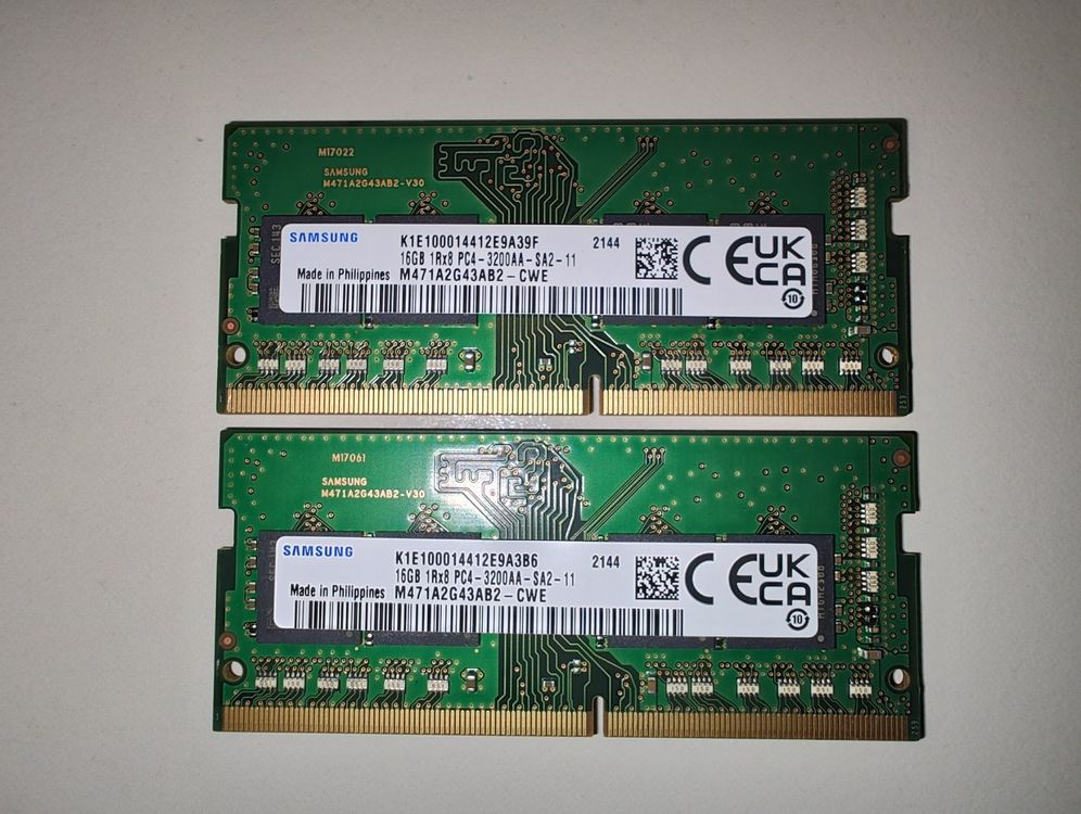 32Gb (2x16gb) Samsung DDR 4 3200 cl 22 | Kaufen auf Ricardo