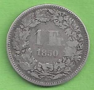 Schweizer Silber 1 Franken-Münzen von 1860 sitzende Helvetia | Kaufen auf Ricardo