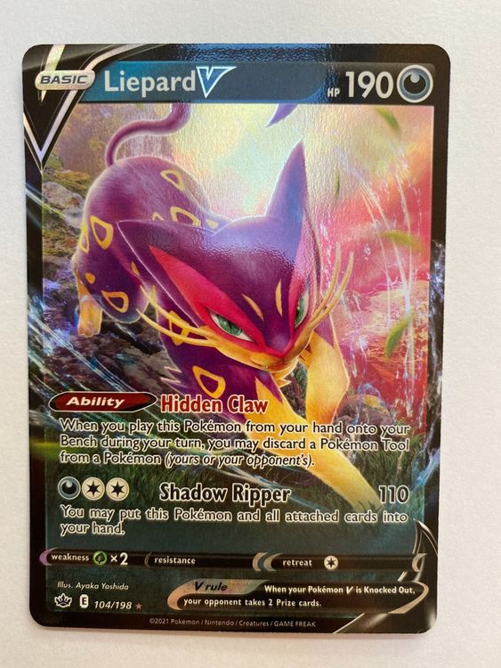 Pokemon Liepard V 104/198 Chilling Reing EN | Kaufen auf Ricardo