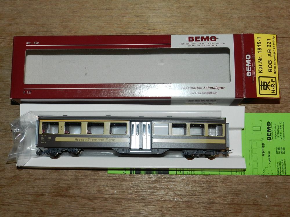 HRF Hersteller Bemo H0m Mitteleinstiegwagen der BOB | Kaufen auf Ricardo