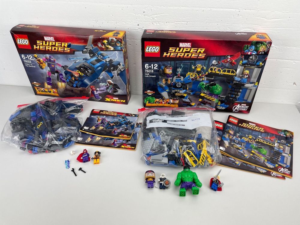 Lego Super Heroes 76022 X-Men vs. Sentinel, Hulk Lab 76018 | Acheter ...