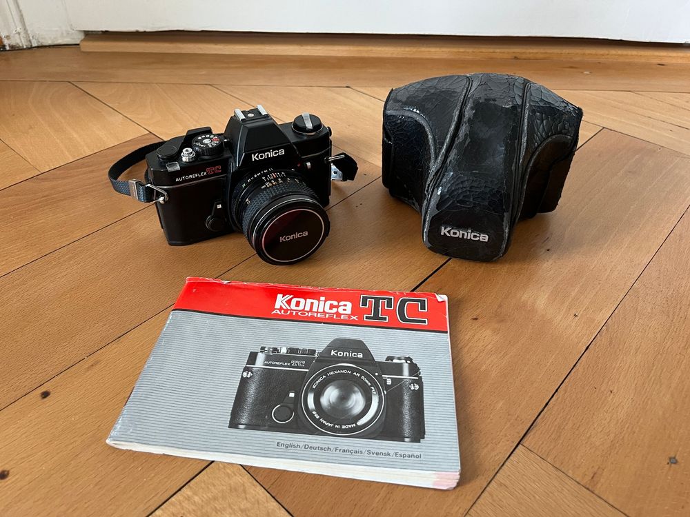 Konica TC Autoreflex Kamera mit Objektiv, Tasche, Anleitung | Kaufen ...