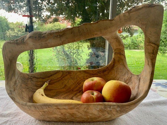 grosser Obstkorb mit Griff aus Olivenholz NEU | Kaufen auf Ricardo