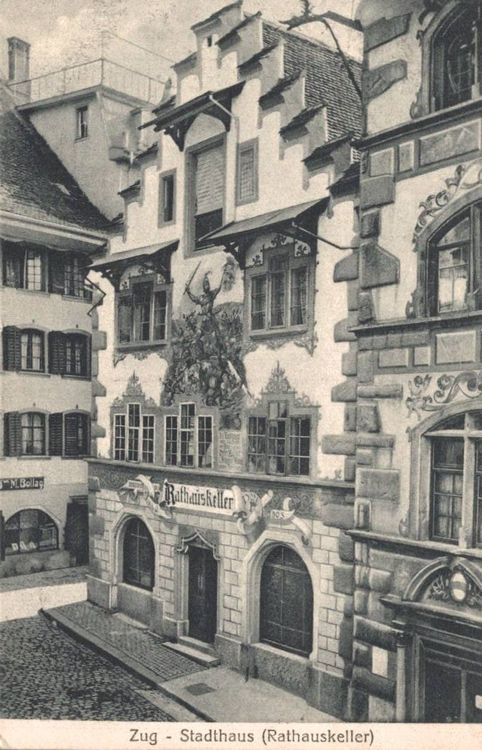 Zug, Stadthaus, Rathauskeller, gel. 1917, Stempel Rathausk. | Kaufen ...