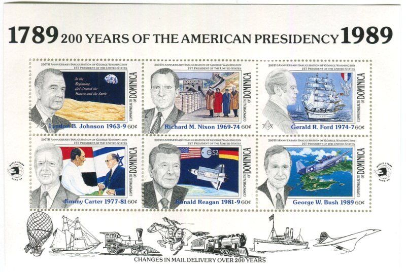 Block "Ronald Reagan, Jimmy Carter, Richard Nixon". Dominica | Kaufen ...