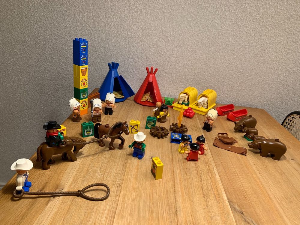 reichhaltiges Lego Duplo Indianer Set mit Tieren und Figuren | Kaufen ...