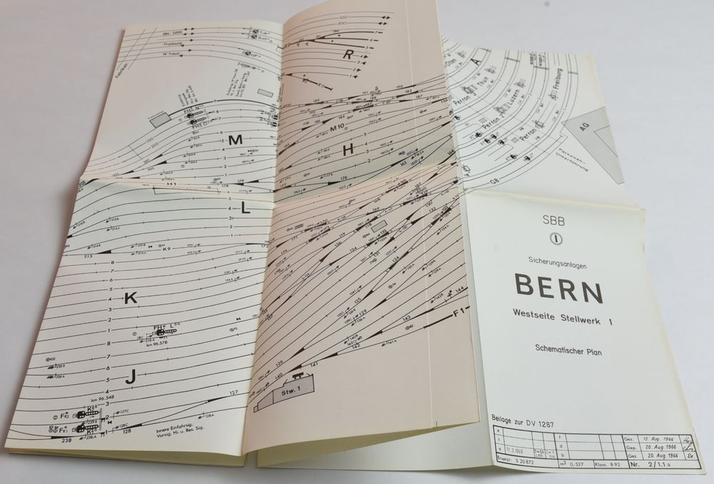 SBB schematischer Plan Bahnhof BERN 1969 | Kaufen auf Ricardo