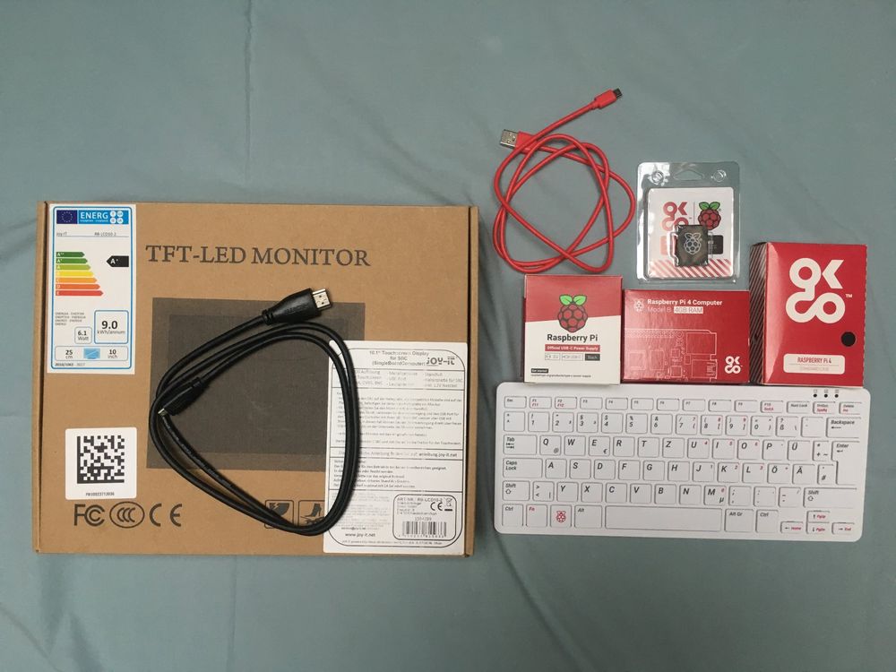 Raspberry Pi 4 4G Mod.B + 10" Touchscreen Display + Keyboard | Kaufen ...