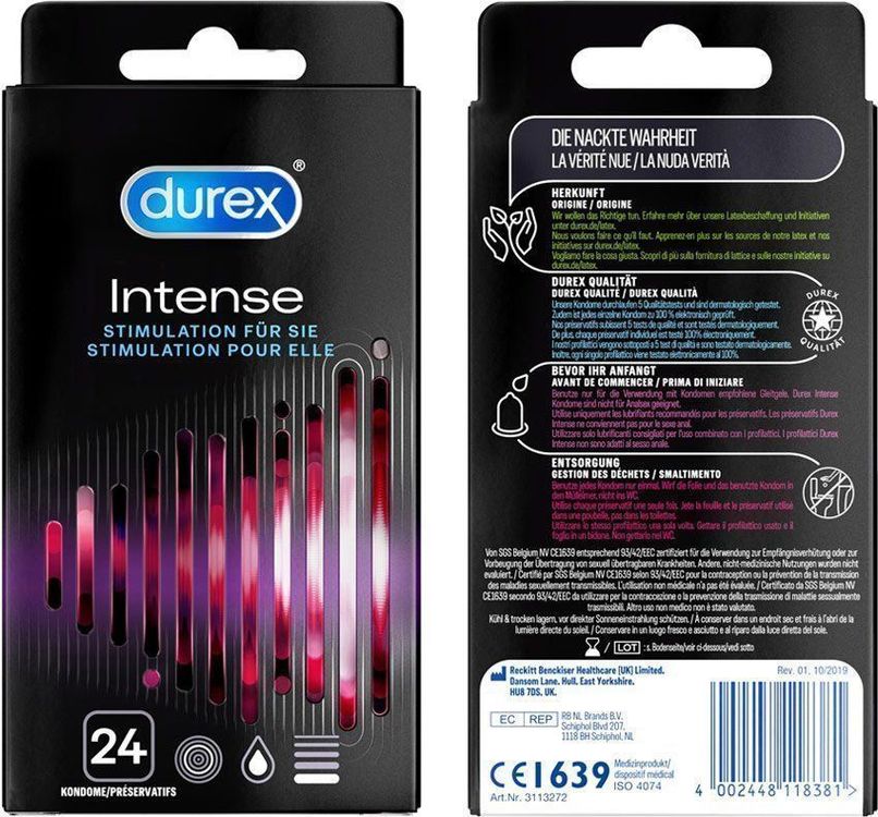 DUREX INTENSE ORGASMIC 24 KONDOME CONDOM CEYLOR LATEX MANIX | Kaufen auf Ricardo