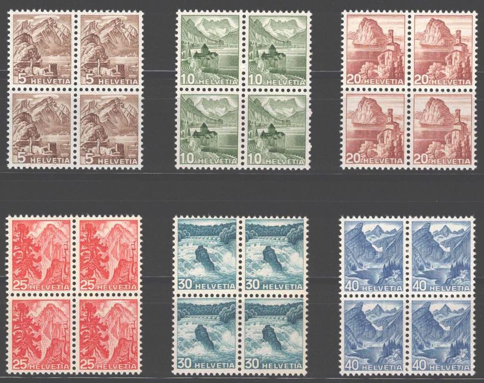 1948 Landschaftsbilder 4er-Blocks | Kaufen auf Ricardo