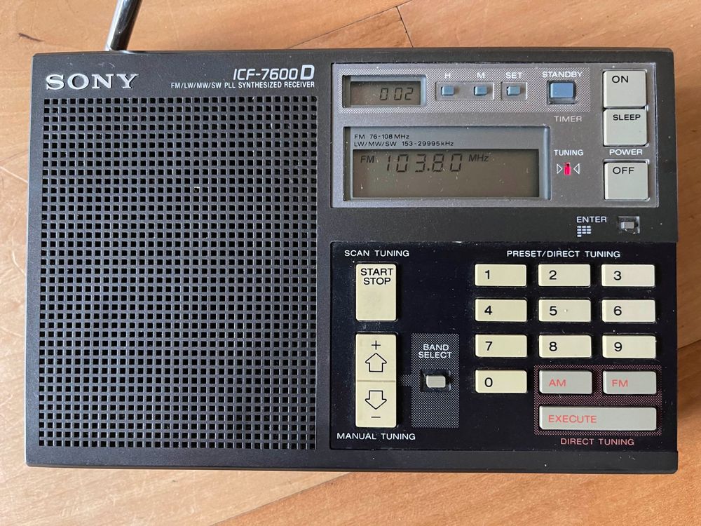 Sony ICF-7600D Weltempfänger 1983, dunkelgrau | Kaufen auf Ricardo