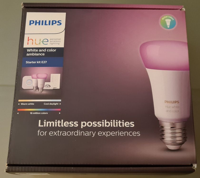Philips Hue Starter Kit E27 Farbig neu und originalverpackt | Acheter sur Ricardo
