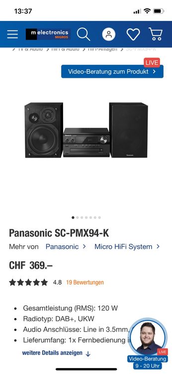 panasonic cd stereo system pmx94egk | Kaufen auf Ricardo