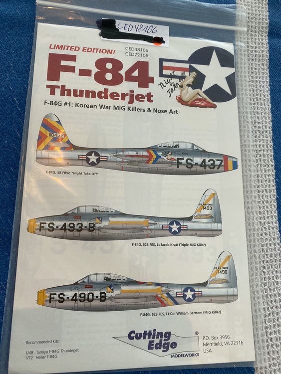 1/48 F-84G THUNDERJET DECALS | Kaufen auf Ricardo