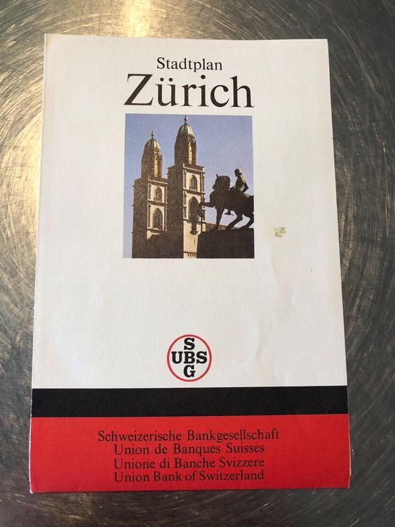 Zürich Stadtplan SBG UBS 1977 farbig | Kaufen auf Ricardo