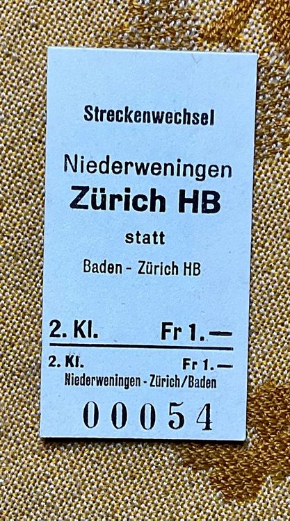 Altes Billett aus Karton | Kaufen auf Ricardo