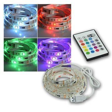 RGB LED Stripe USB mit InLine Controller Fernbedienung 2m | Kaufen auf ...