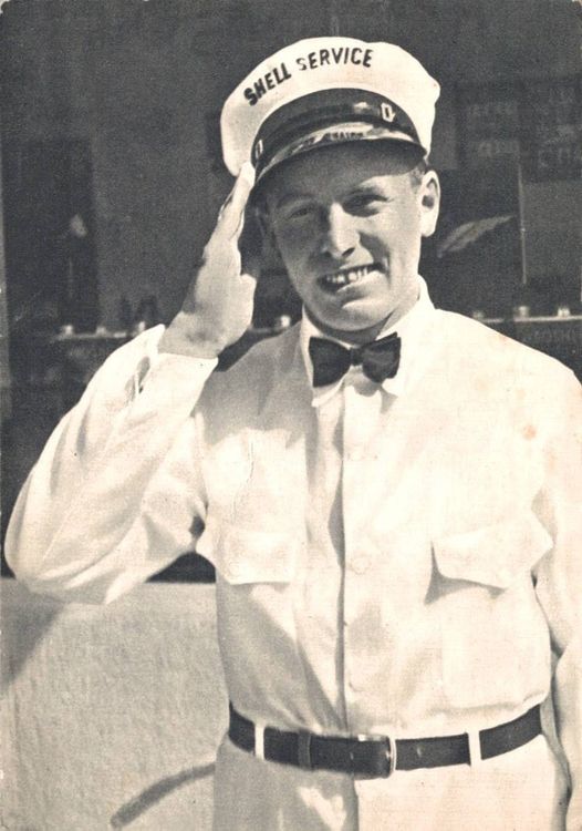 SHELL Service Mann, Mann von der Tankstelle, Reklamekarte | Kaufen auf ...