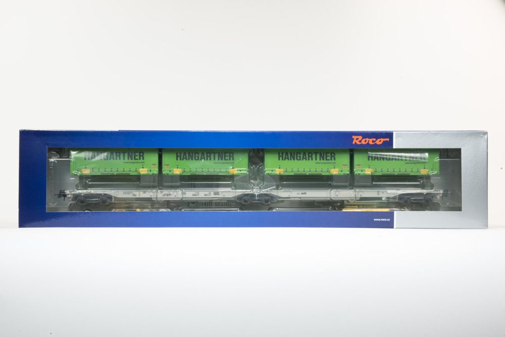 Roco Doppeltaschenwagen D AAE "HANGARTNER" (Art. 67397) | Acheter sur ...