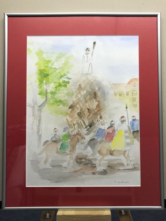 Grete de Hesselle - Böög, Sechseläuten (Aquarell, signiert) | Kaufen auf Ricardo