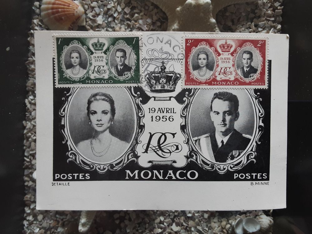 Postkarte Hochzeit Grace Kelly und Fürst Rainer III Monaco | Kaufen auf ...