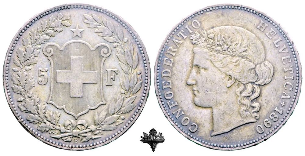 5 Franken 1890 Schweiz Silber schönes Exemplar | Kaufen auf Ricardo