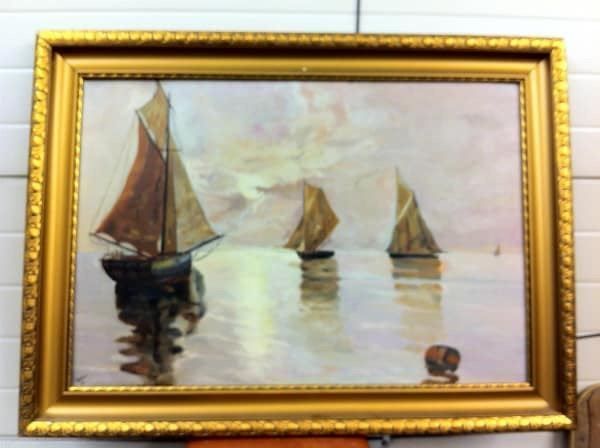 Gemälde Antik Segelschiff, Hib Huber 30 | Kaufen auf Ricardo