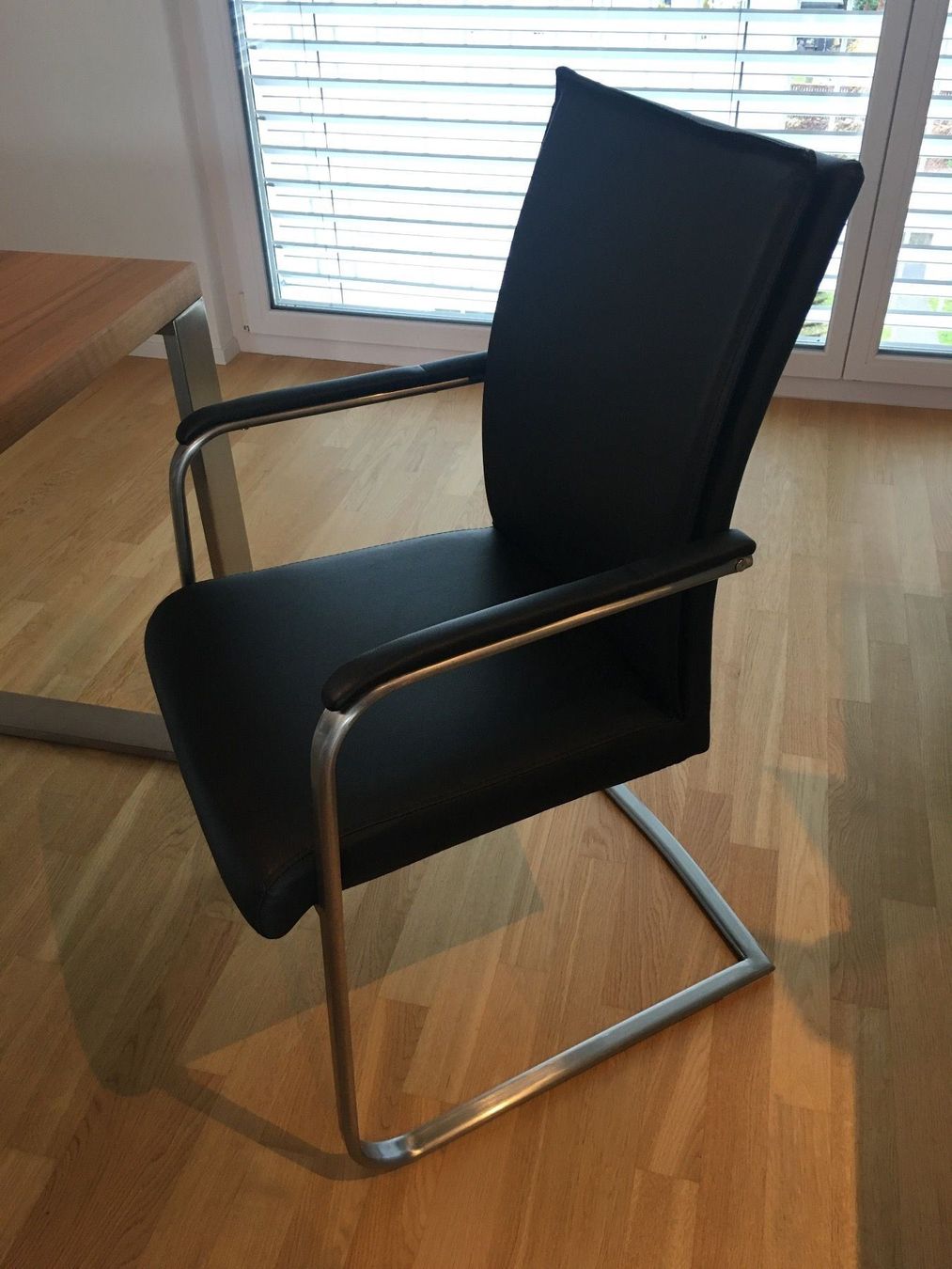 6x Freischwinger mit Armlehnen Edelstahl | Kaufen auf Ricardo