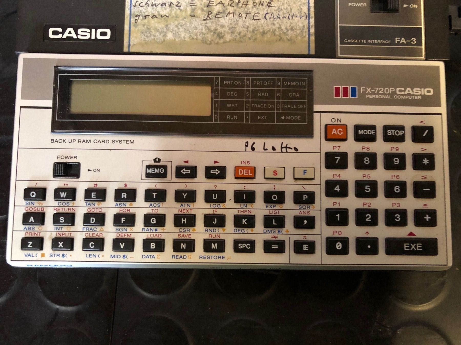 CASIO Pocket Computer FX-720P / FA-3 | Acheter sur Ricardo